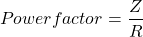 Power factor - PF (COS φ)