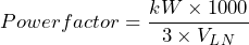 Power factor - PF (COS φ)