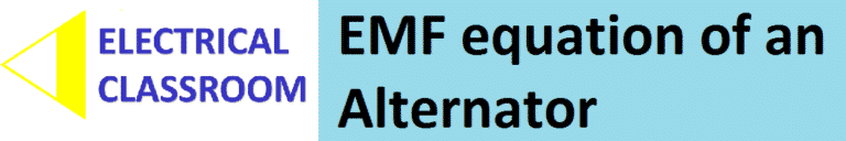 EMF equation of an alternator and solved problems